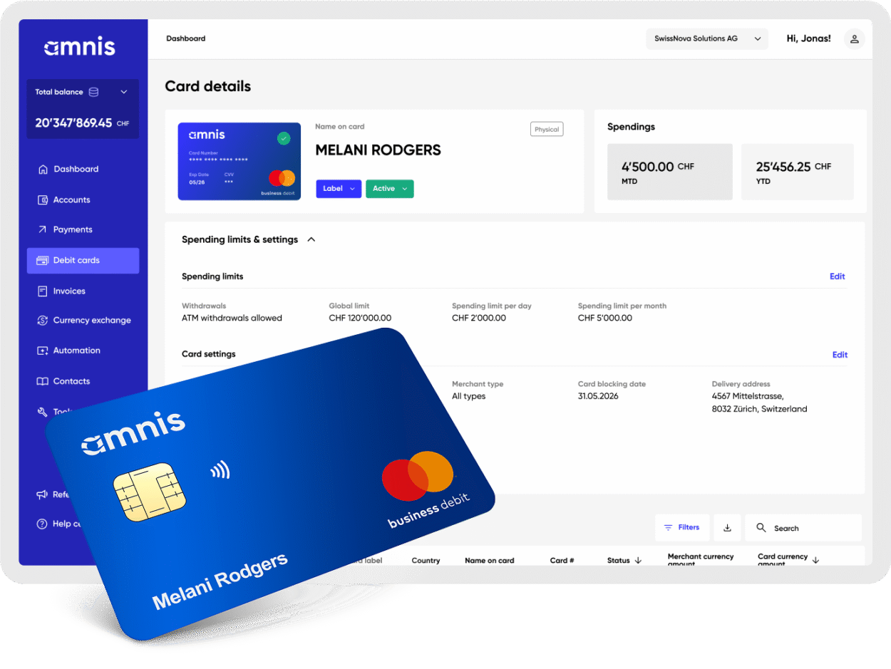 Corporate card program | amnis